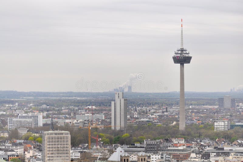Cologne Tower Panoramic View, Germany. Editorial Image - Image of ...
