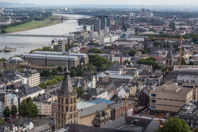 Cologne from above stock image. Image of transport, seilbahn - 50108611
