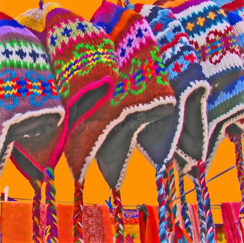 Cololrful chullo hats stock photo. Image of decoration - 7457286