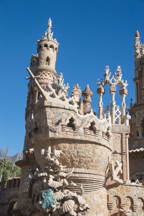 Colomares Castle at Benalmadena Stock Photo - Image of tourist ...
