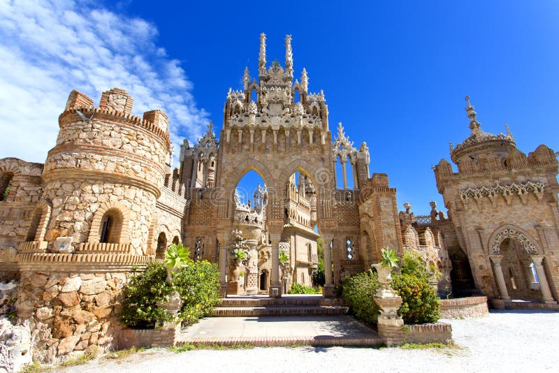 Colomares Castle in Memory of Christopher Colomb at Benalmadena Stock ...