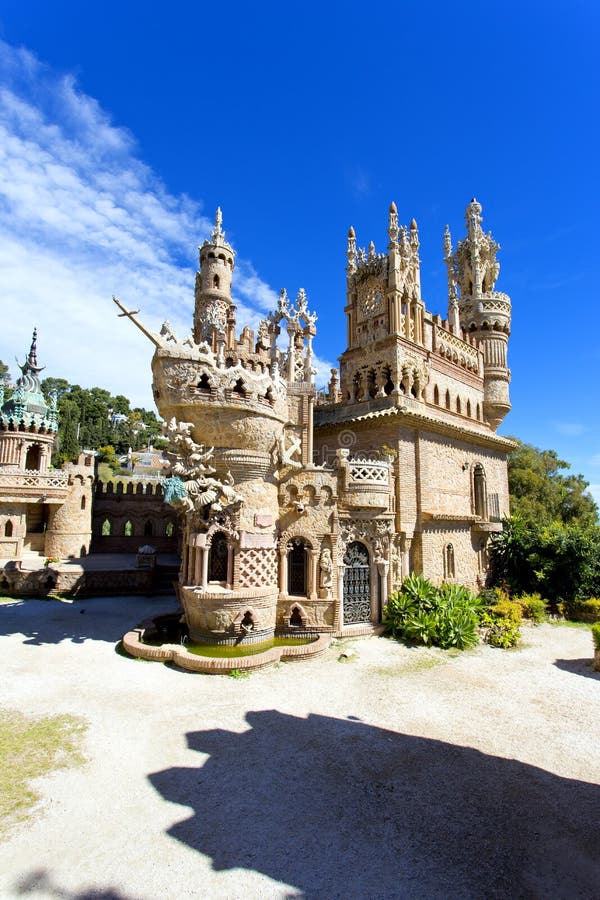 Colomares Castle in Memory of Christopher Colomb at Benalmadena Stock ...