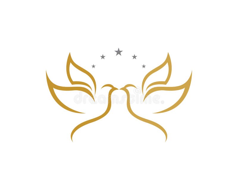 Colombe Logo Template D'oiseau Illustration de Vecteur - Illustration ...
