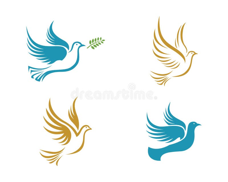 Colombe Logo Template D'oiseau Illustration de Vecteur - Illustration ...