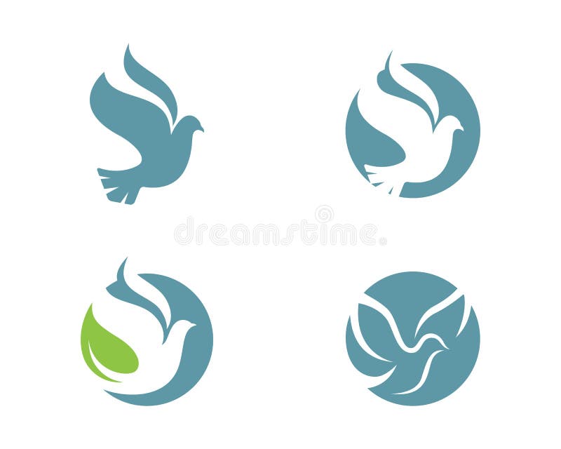 Colombe Logo Template D'oiseau Illustration de Vecteur - Illustration ...