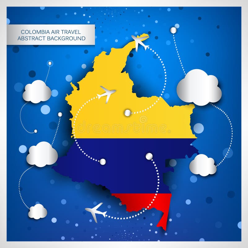 Colombia Air Travel Abstract Background Stock Vector - Illustration of ...