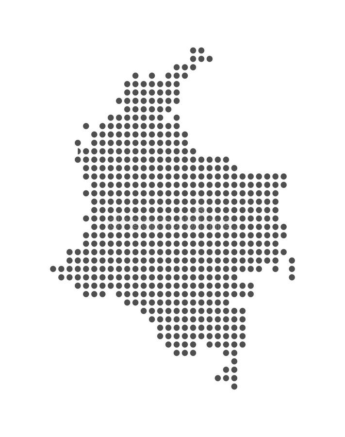 Colombia - Dotted Map. Map Formed by Dots Stock Illustration ...