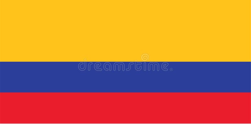 Colombia Flag Symbol Emblem National Stock Vector - Illustration of ...