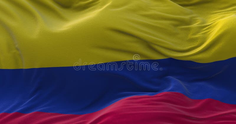 Colombia Flag Waving in the Wind Stock Illustration - Illustration of ...