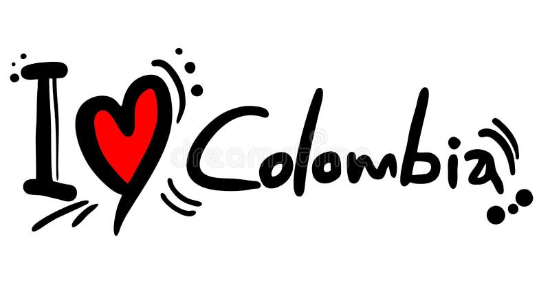 Colombia love stock vector. Illustration of leisure - 236113807