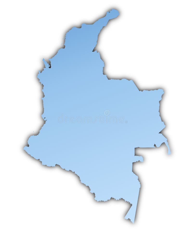 Detailed Isolated Map Colombia Stock Illustrations – 883 Detailed ...