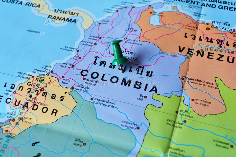 Colombia map stock photo. Image of colombia, travel, tourism - 63089162