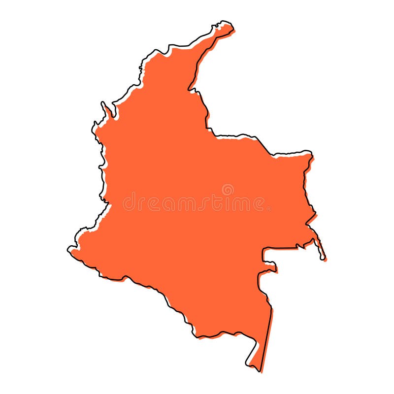 Colombia Map Shape, Travel Web Flat Concept Icon Symbol Vector ...