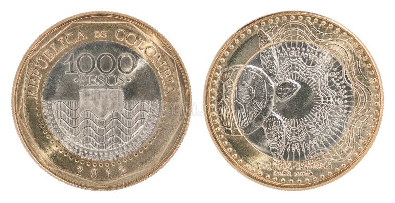 Colombia 500 Pesos Coin stock image. Image of banking - 132807055
