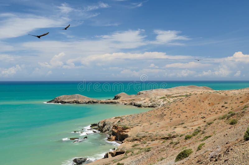 Colombia, Pilon De Azucar Beach in La Guajira Stock Image - Image of ...