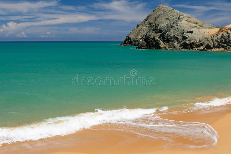 Image of El Pilon De Azucar Beach at Cabo De La Vela. La Guajira Desert ...
