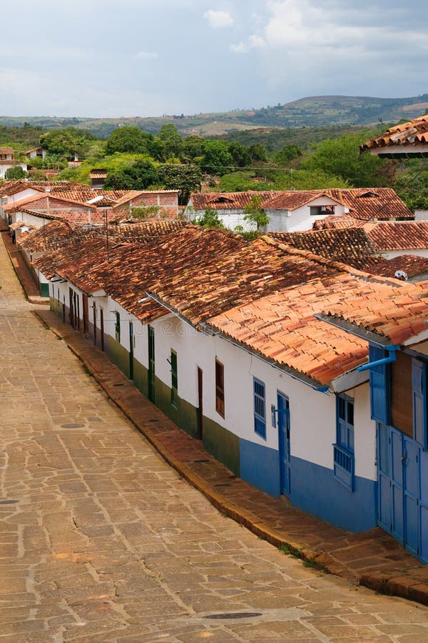 Colombia, Pueblo Colonial De Barichara Foto de archivo - Imagen de ...