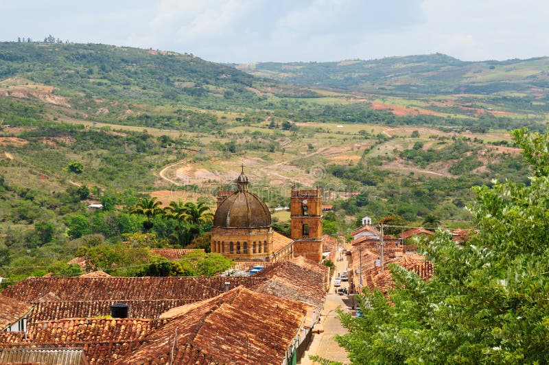 Colombia, Pueblo Colonial De Barichara Foto de archivo - Imagen de ...