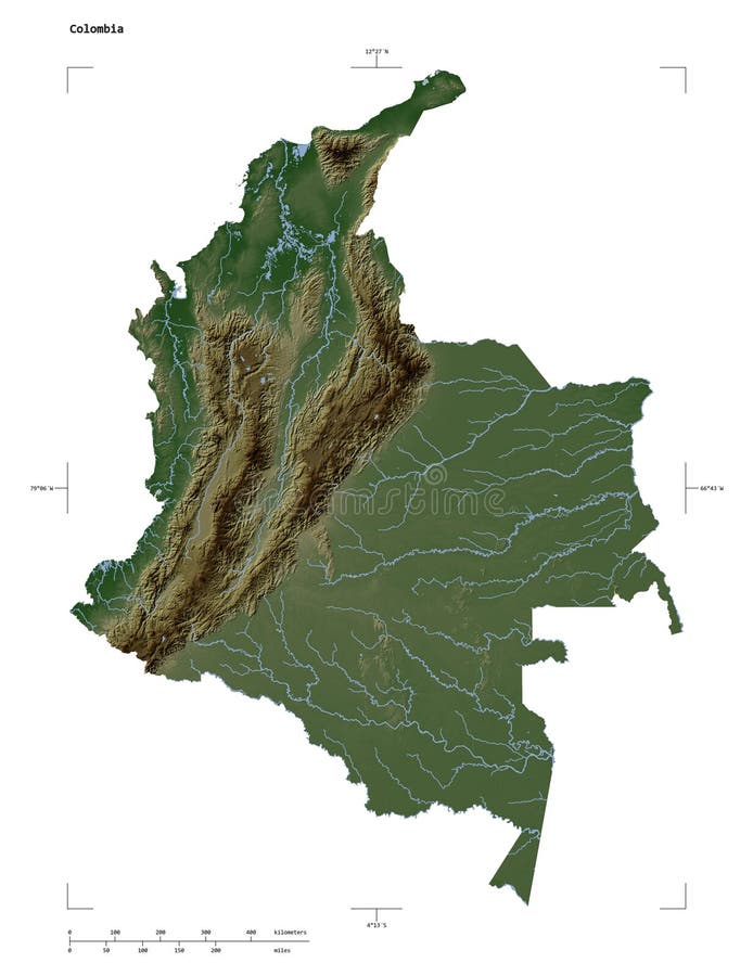 Colombia Shape on White. Pale Stock Illustration - Illustration of ...