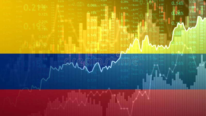 Colombia Stock Market Growth and Financial Data Visualization Stock ...