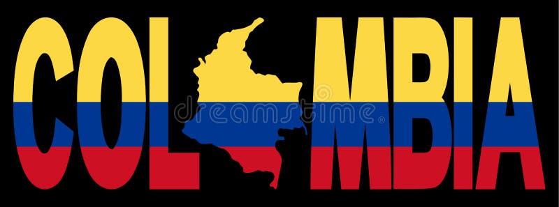 Map of Colombia stock vector. Illustration of land, country - 2185576