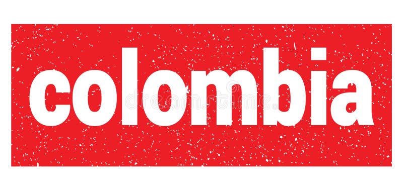 Colombia Text Written on Red Stamp Sign Stock Illustration ...