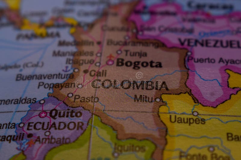 Colombia on the World Map-Geo Political Map Stock Illustration ...