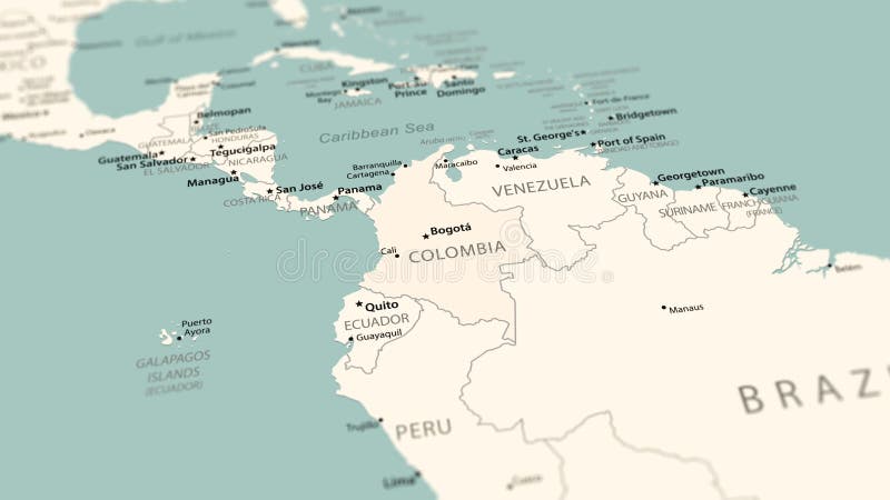 colombia world map