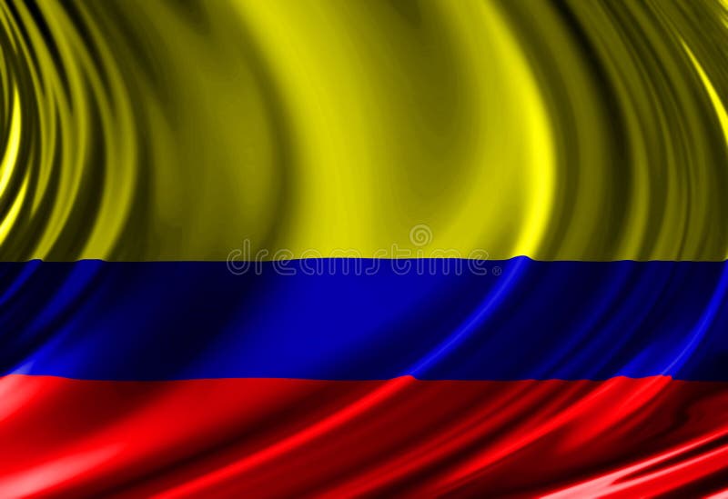 Colombiaanse vlag stock illustratie. Illustration of achtergrond - 4336911