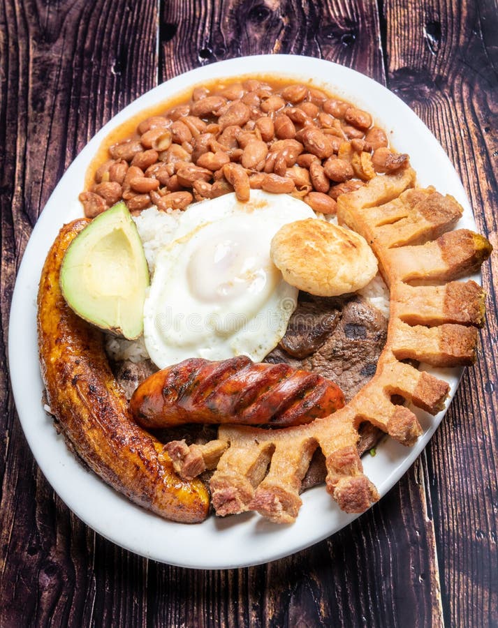 Bandeja Paisa, Typical Dish at the Antioquia Medellin Region of ...