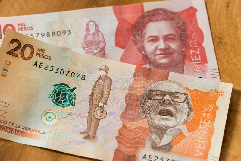 Colombian Currency, Various Banknote Values Stock Image - Image of ...