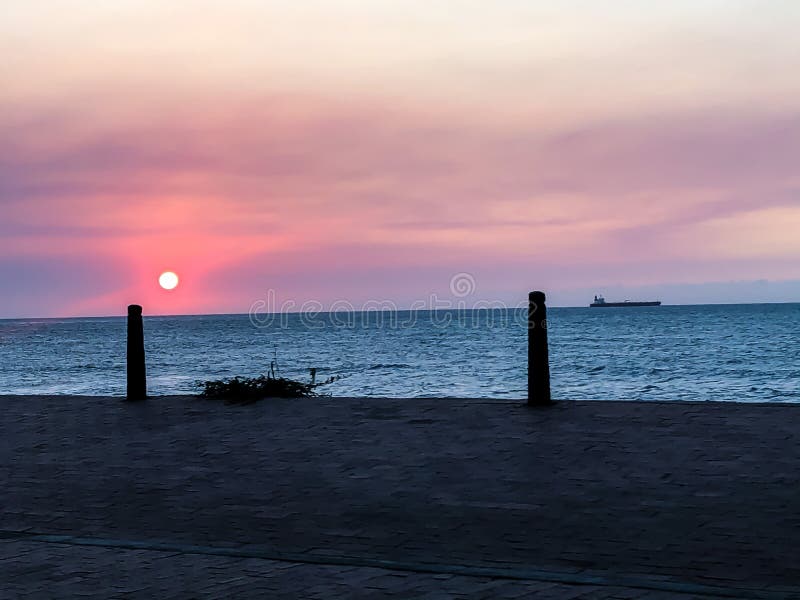 Colombian beach sunset stock image. Image of colombian - 181590507