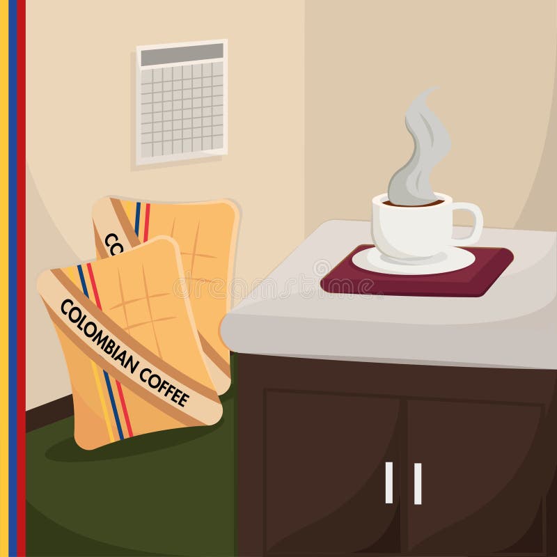 Coffee Colombia Vector Stock Illustrations – 464 Coffee Colombia Vector ...