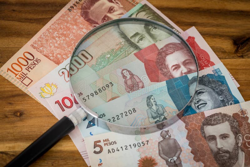 Colombian Currency, Various Banknote Values Stock Image - Image of ...