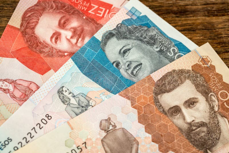 Colombian Currency, Various Banknote Values Stock Image - Image of ...