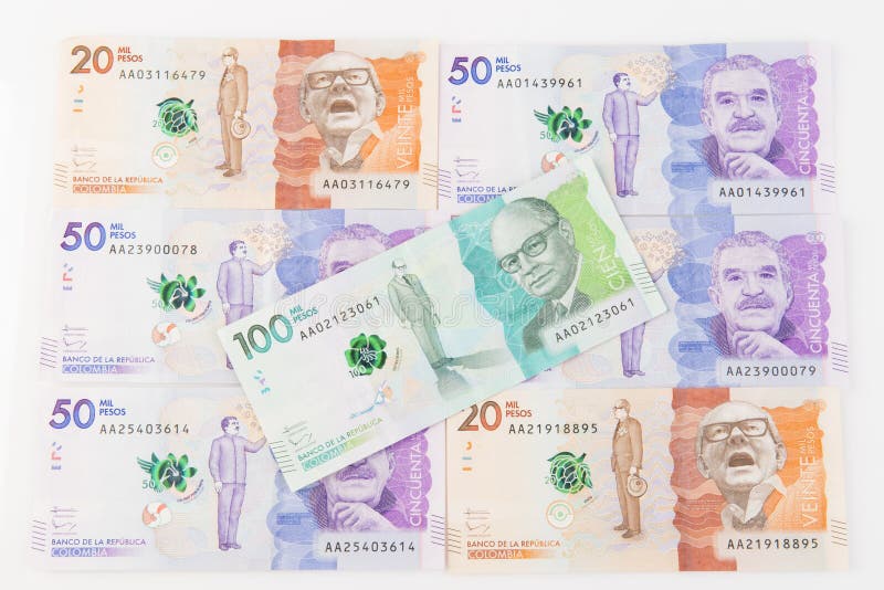 Colombian Money, bills stock photo. Image of colombian - 167180274