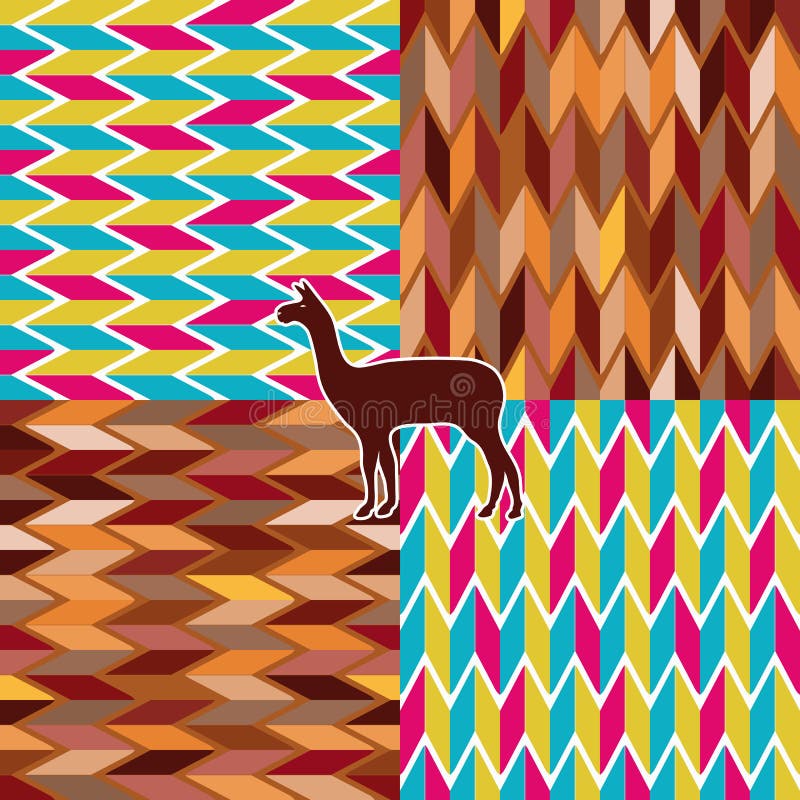 The Colombian National Pattern Stock Vector - Illustration of lima ...