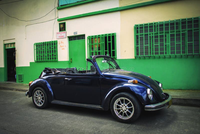 Colombian Old Car in the Street Editorial Image - Image of vehicle ...