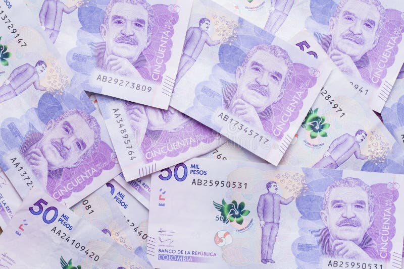 Colombian peso notes stock image. Image of economy, horizontal - 140949285