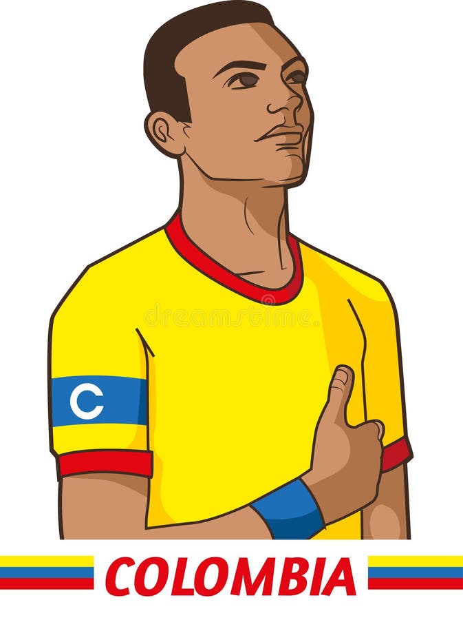 Colombia Soccer Captain Vector Illustration Stock Illustrations – 2 ...