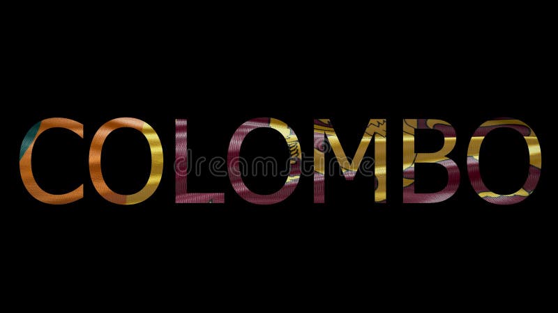 Colombo Name on Transparent Background. Waving Flag Stock Video - Video ...