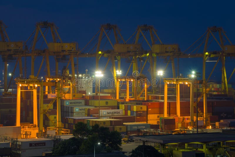 Container Terminal of the Cargo Port of Colombo Editorial Photo - Image ...