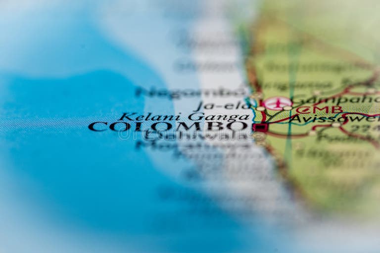 Colombo, Sri Lanka Highlighted on a World Map Stock Photo - Image of ...