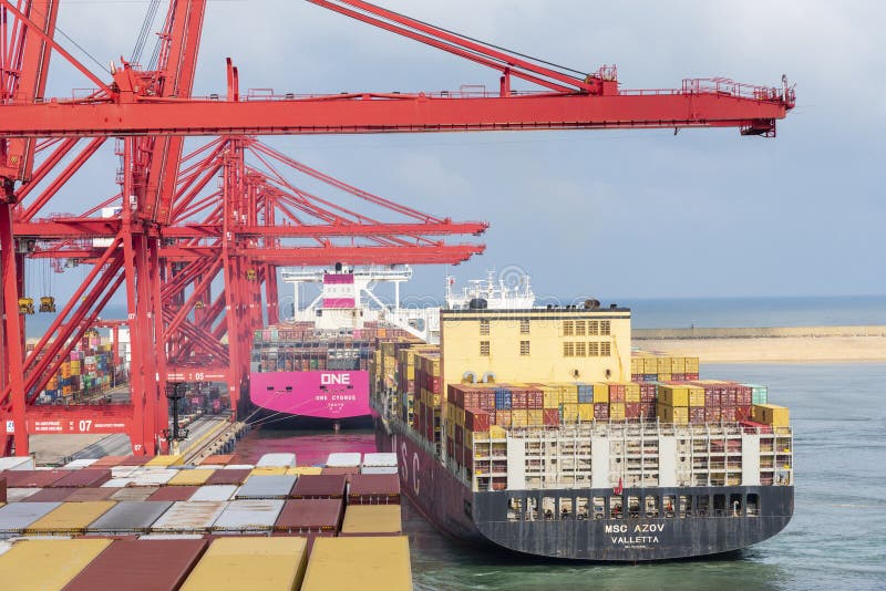 Colombo, Sri Lanka - View on the Containers Loaded on Board of the ...