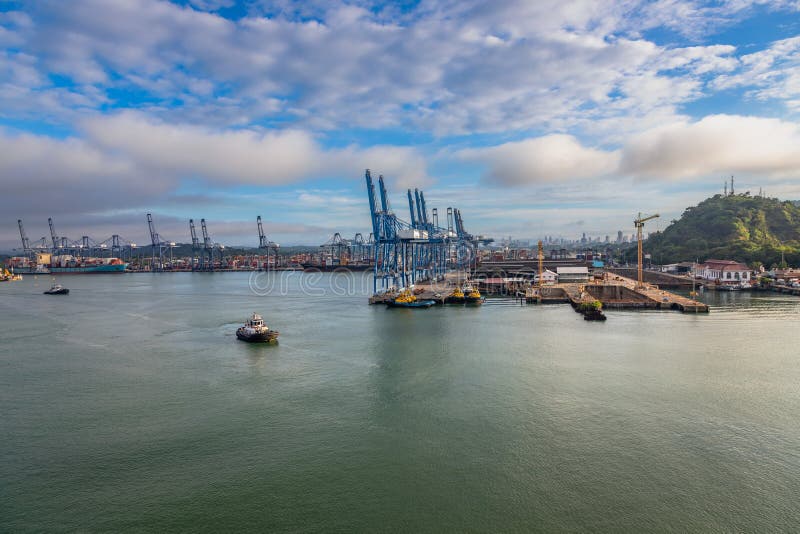 Port of Colon Panama stock image. Image of colon, crane - 20754487
