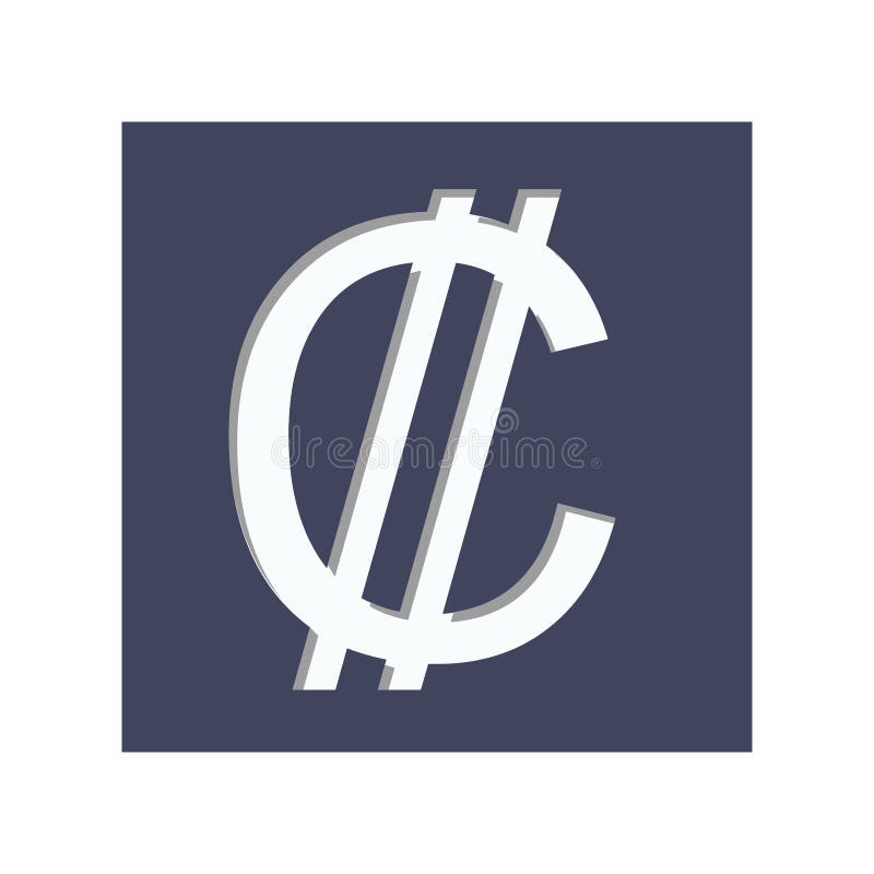 Colon currency symbol icon stock illustration. Illustration of currency ...