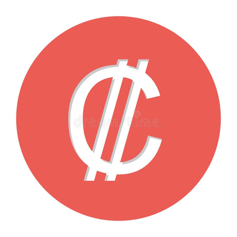 Colon currency symbol icon stock illustration. Illustration of pound ...