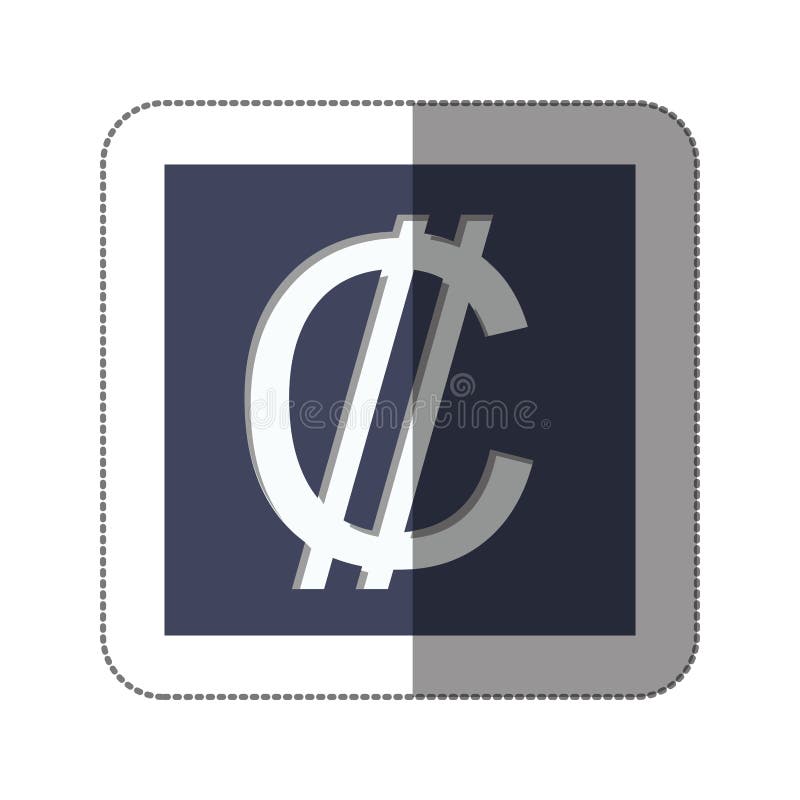 Colon currency symbol icon stock illustration. Illustration of hryvnia ...