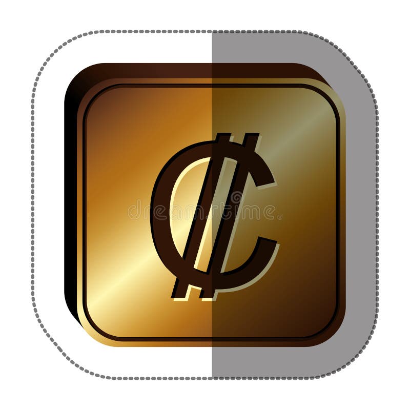 Colon currency symbol icon stock illustration. Illustration of peso ...
