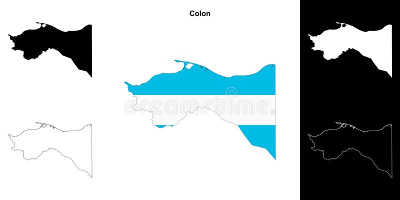 Colon outline map stock illustration. Illustration of departamento ...